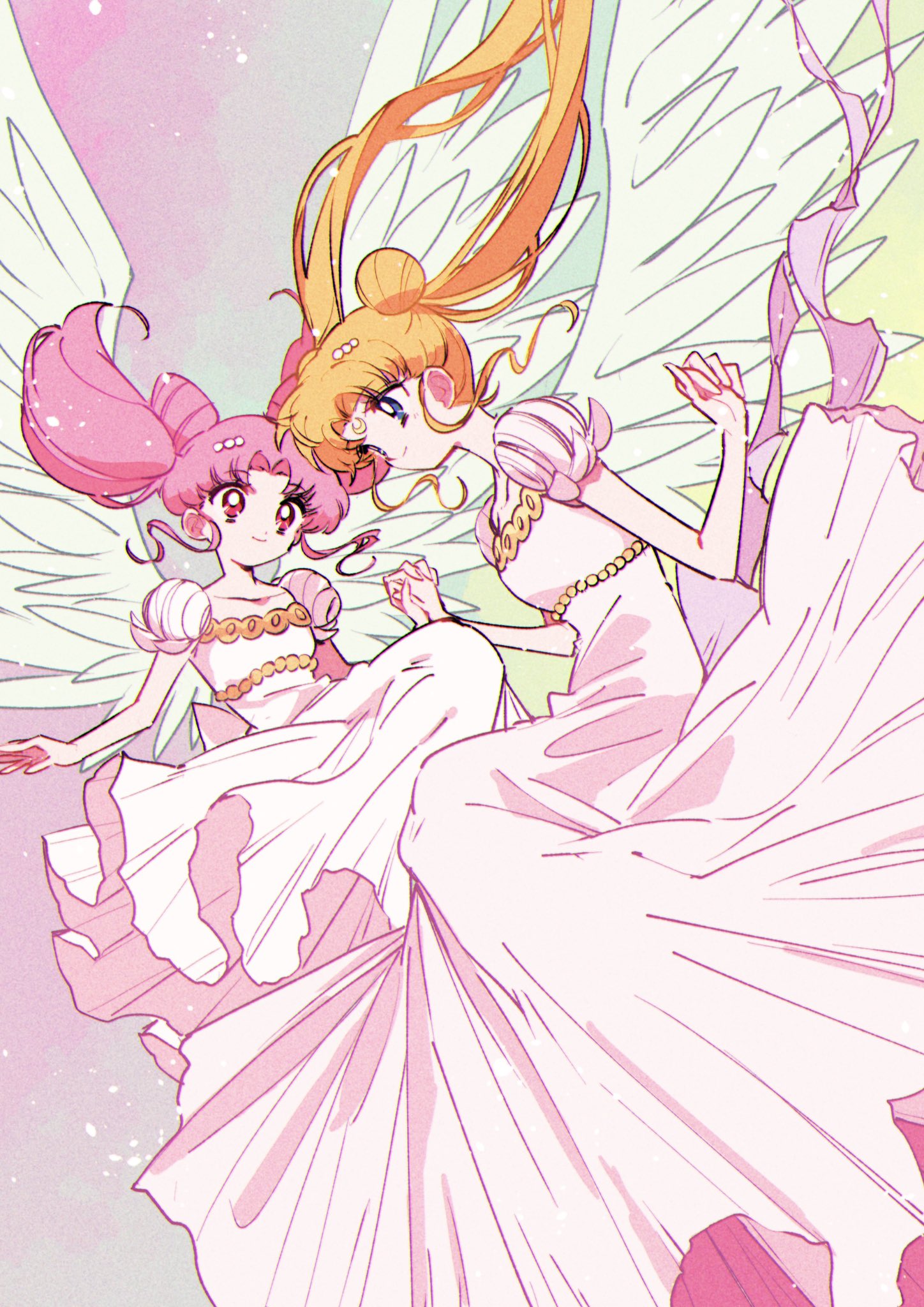 The Big ImageBoard (TBIB) - 2girls bishoujo senshi sailor moon blonde hair blue background blue ...