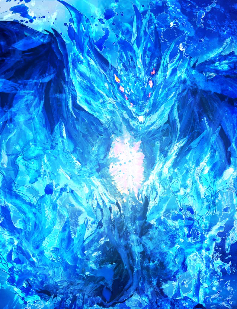 The Big ImageBoard (TBIB) - abstract blue fire claws crystal dragon ...