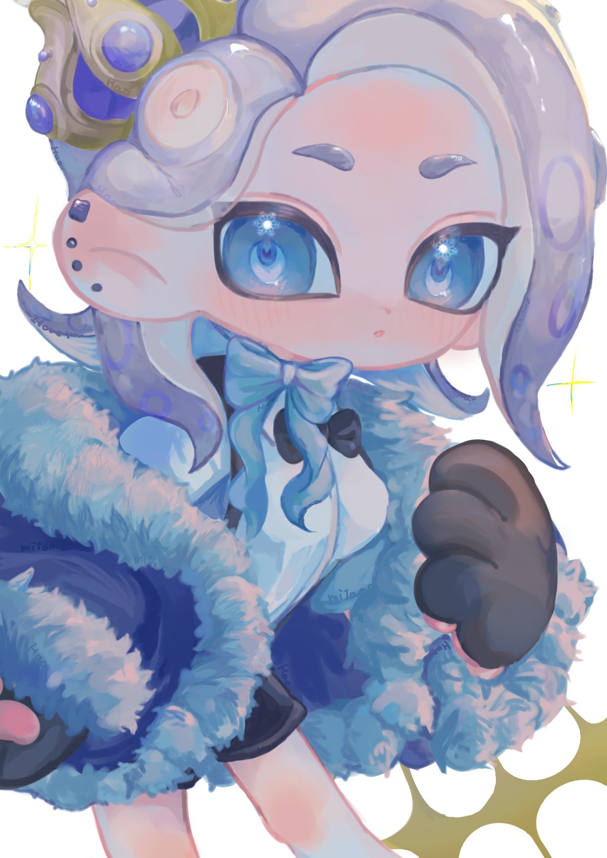 The Big ImageBoard (TBIB) - 1girl animal hands blue bow blue bowtie blue coat blue eyes bow ...