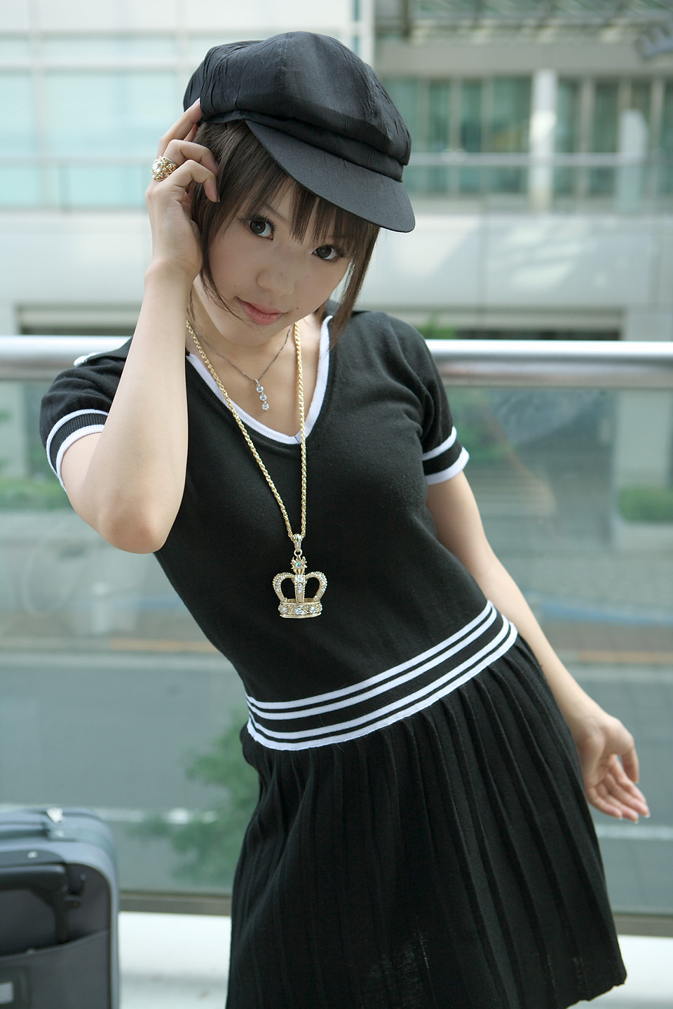 The Big Imageboard Tbib 1girl Asian Bling Brown Eyes Brown Hair