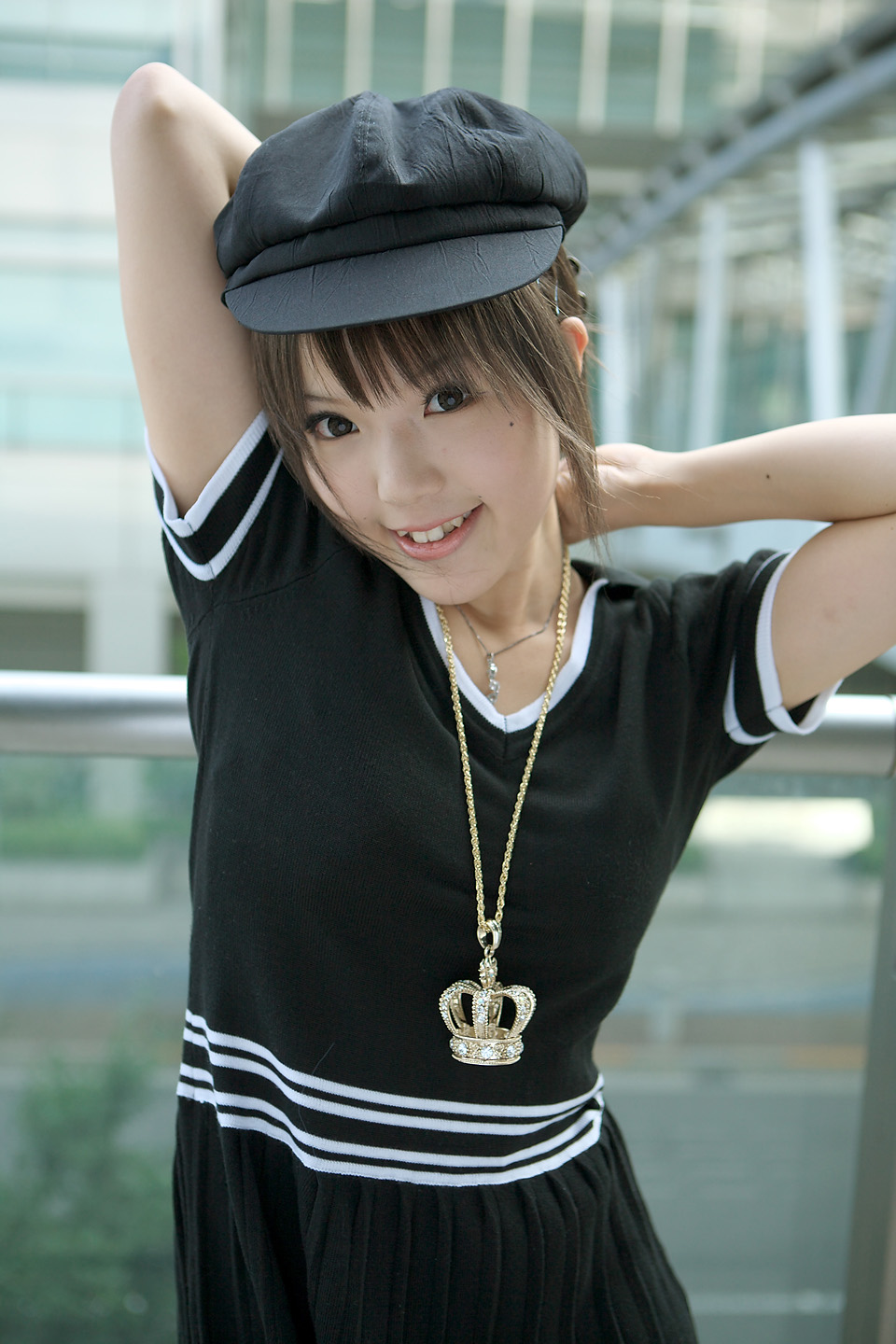 The Big Imageboard Tbib 1girl Asian Bling Brown Eyes Brown Hair