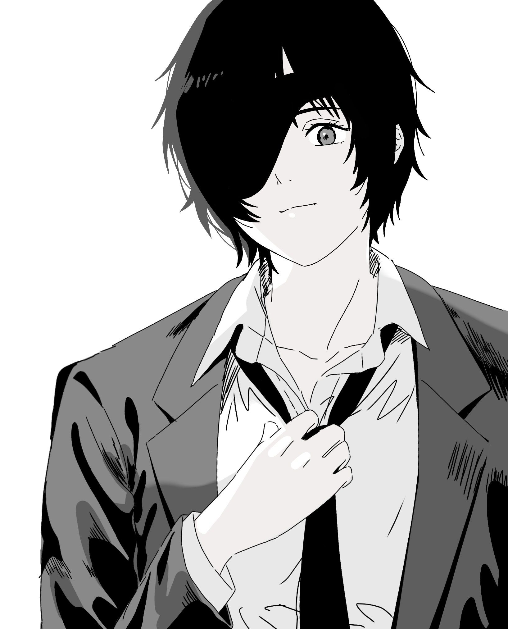 The Big ImageBoard (TBIB) - 1girl adjusting clothes adjusting necktie blazer character request ...