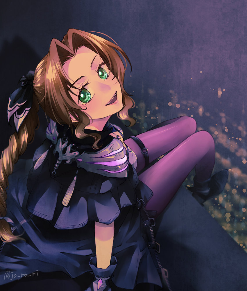 The Big ImageBoard (TBIB) - 1girl aerith gainsborough aerith gainsborough (bahamut robe) black ...