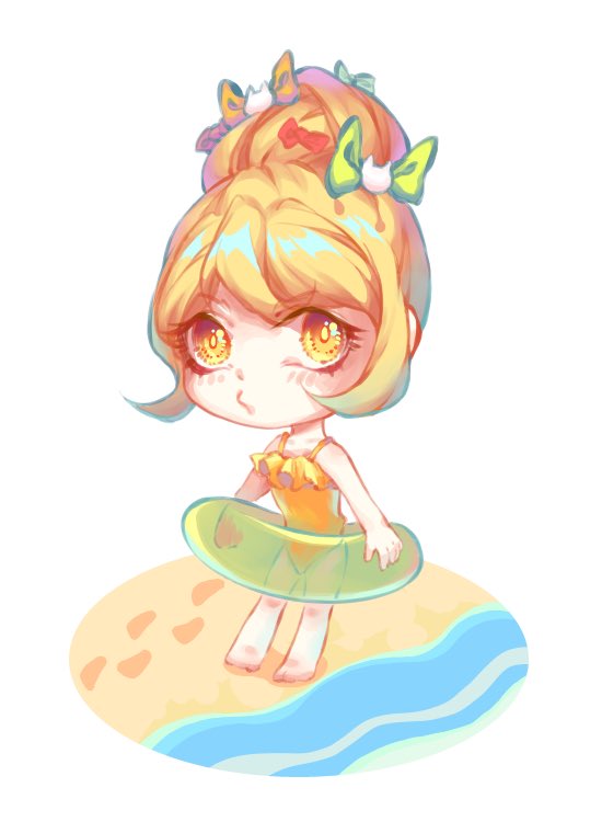 The Big ImageBoard (TBIB) - 1girl bikini blonde hair blush bow cat hair ...