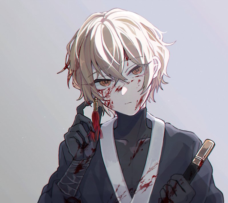 The Big ImageBoard (TBIB) - 1boy :| arm wrap black coat black gloves ...