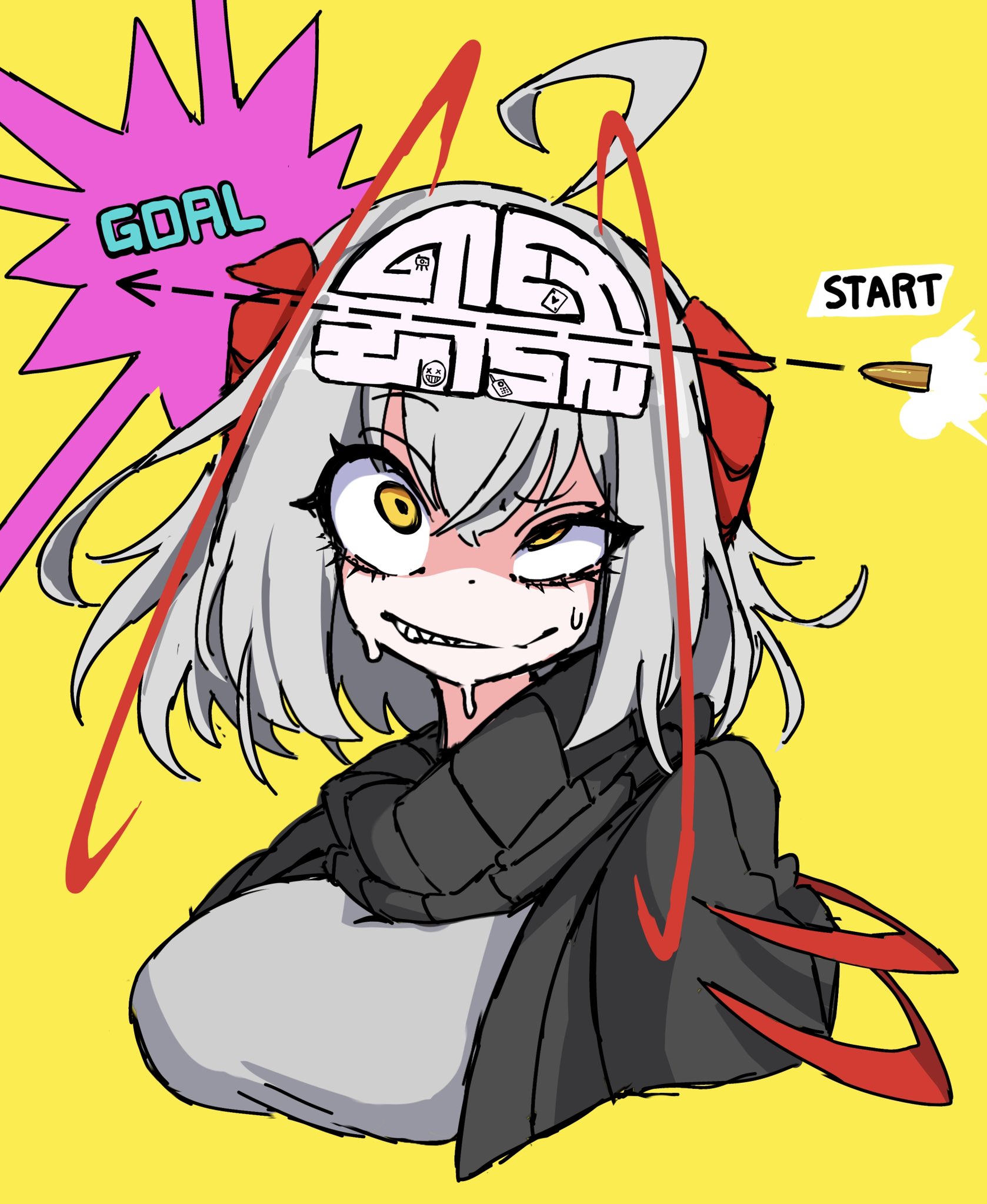 The Big ImageBoard (TBIB) - ahoge antenna hair antennae arknights arrow (symbol) black eyeliner ...