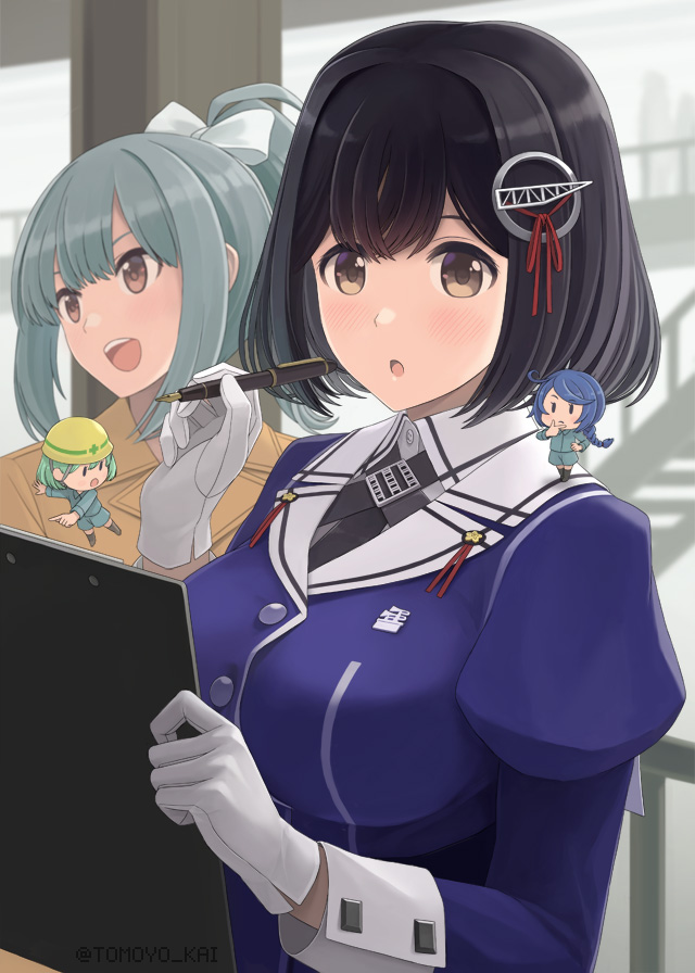 The Big ImageBoard (TBIB) - 4girls black hair blue hair breasts brown eyes fairy (kancolle ...