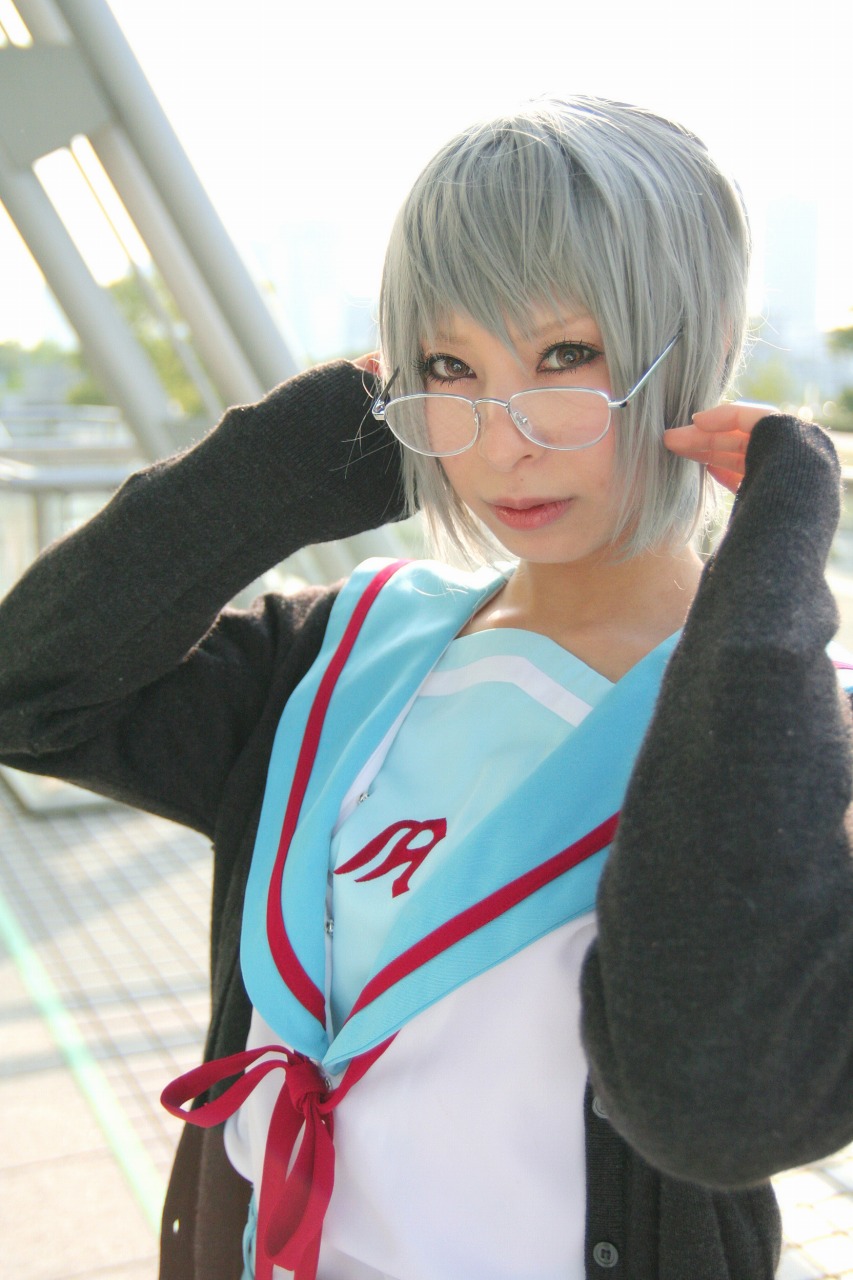 The Big Imageboard Tbib Ari Model Cardigan Cosplay Glasses