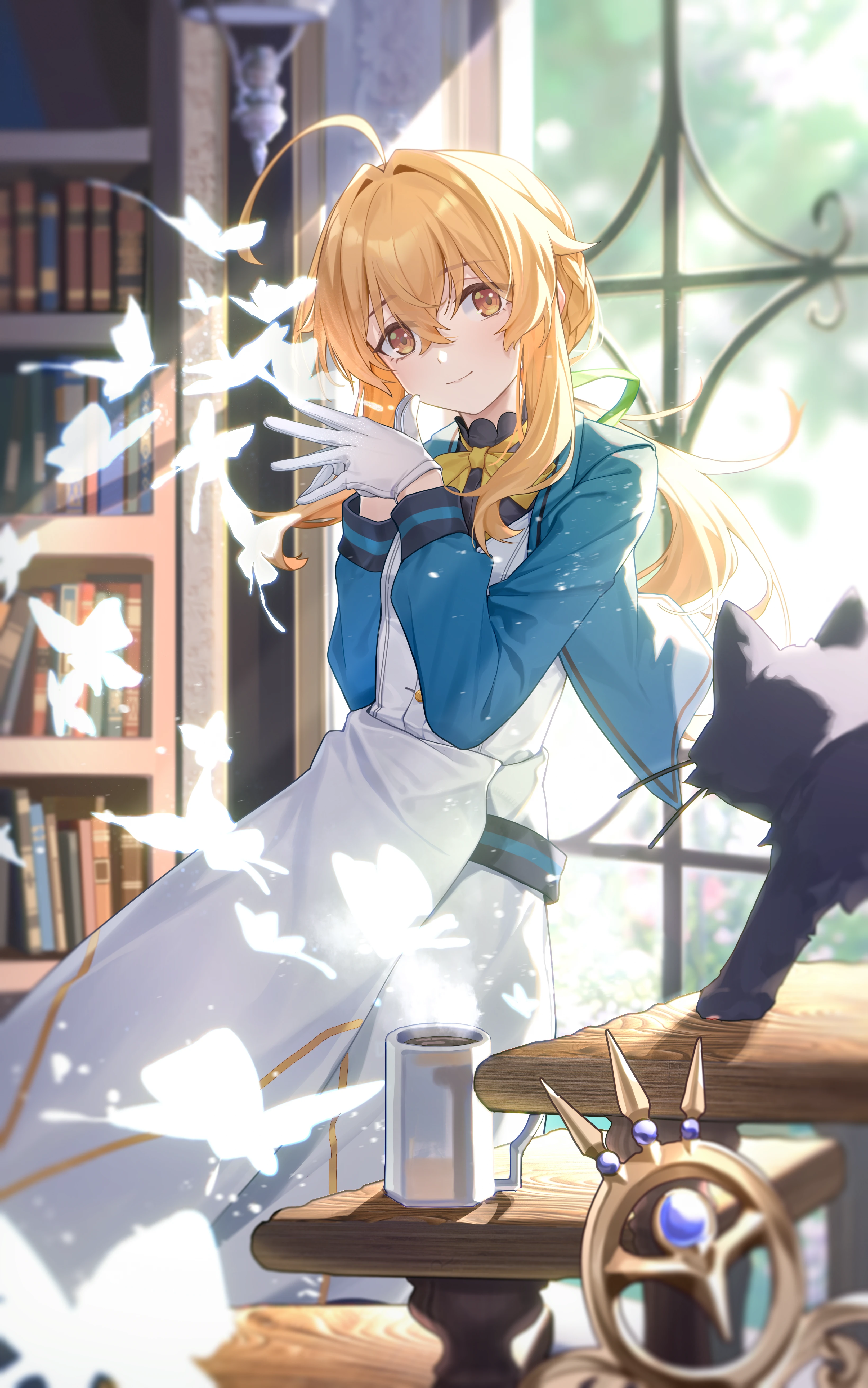 The Big ImageBoard (TBIB) - 1girl absurdres ahoge blonde hair blue ...