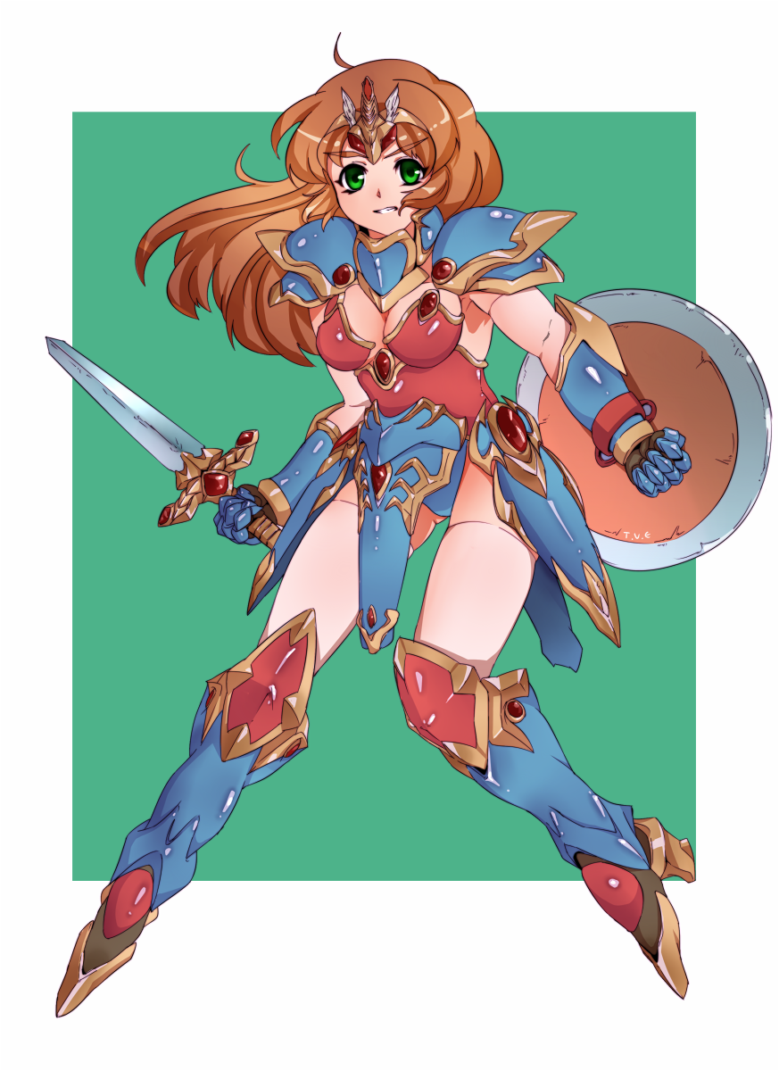 The Big Imageboard Tbib Armor Boots Brown Hair Clenched Teeth Full