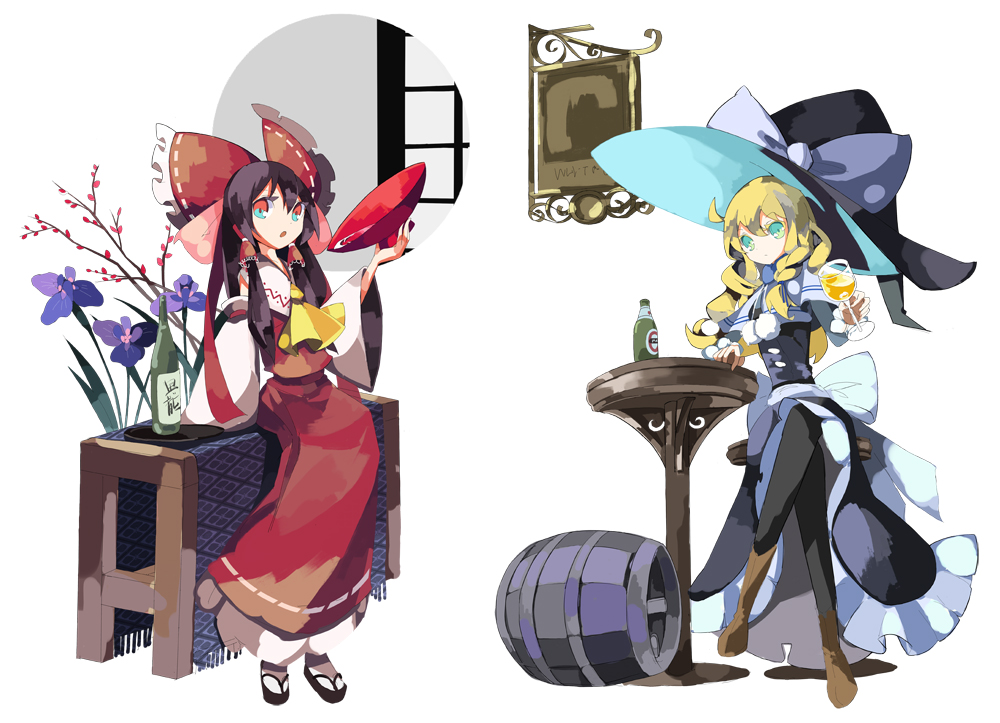 The Big ImageBoard (TBIB) - 2girls alcohol ascot bad id bad pixiv id ...