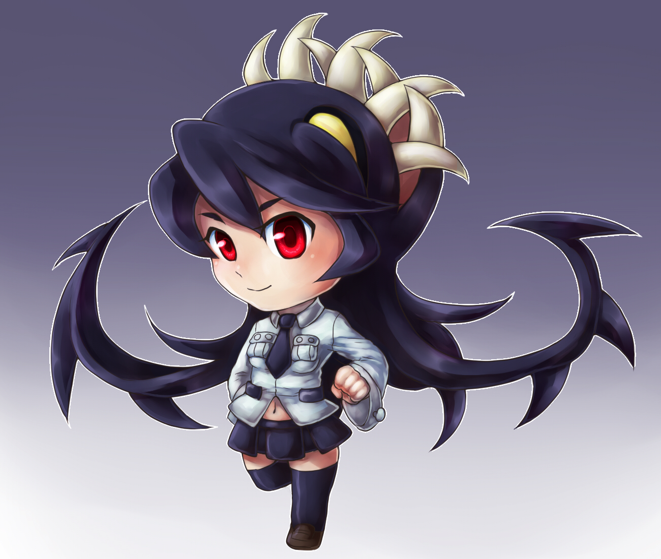 The Big ImageBoard (TBIB) - 1girl black hair chibi filia (skullgirls ...