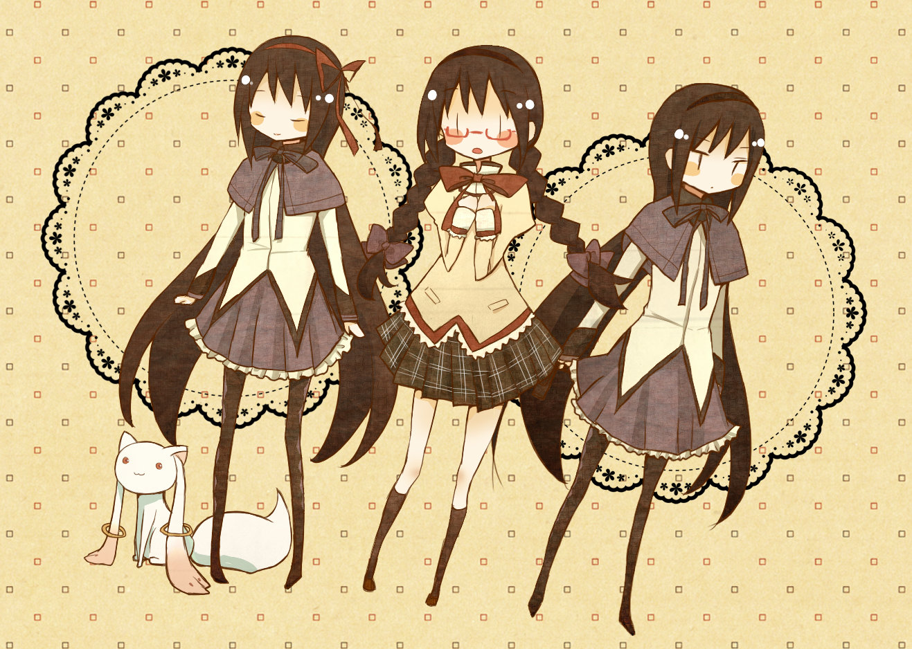 The Big Imageboard Tbib Akemi Homura Bad Id Bad Pixiv Id Black Hair