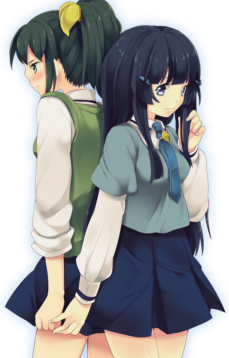 The Big ImageBoard (TBIB) - aoki reika back-to-back bad id bad pixiv id blue eyes blue hair ...