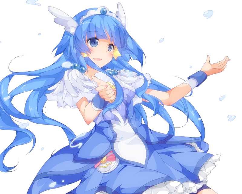 The Big ImageBoard (TBIB) - 1girl aoki reika blue eyes blue hair blue skirt blue theme ...