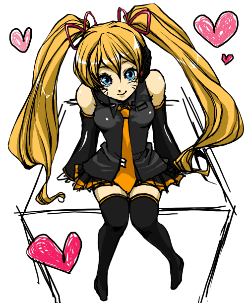 The Big Imageboard Tbib 1girl 4415 Black Legwear Blonde Hair Blue