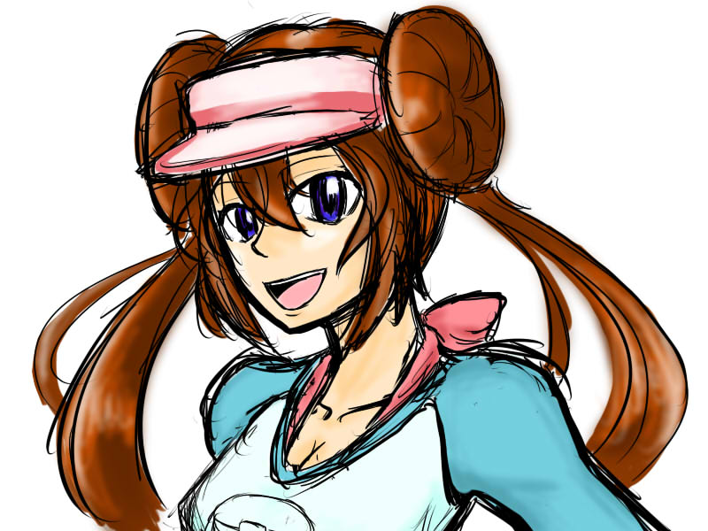 The Big Imageboard Tbib 1girl Blue Eyes Breasts Brown Hair Cleavage