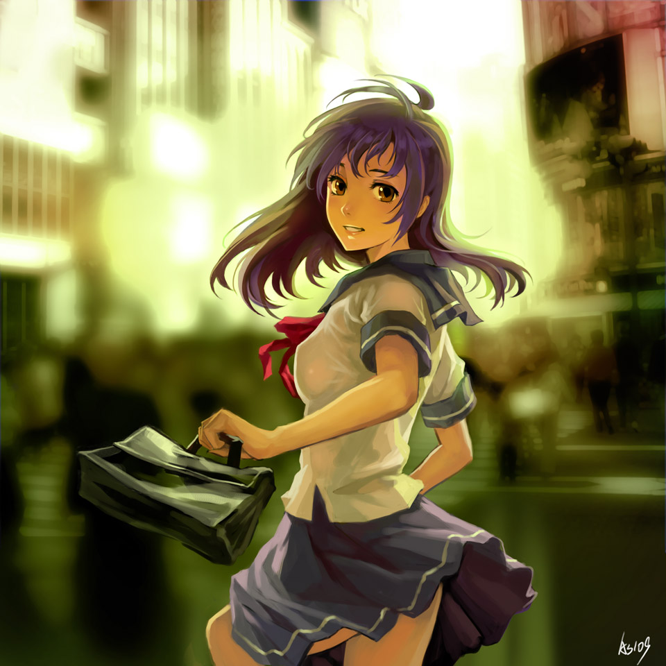 The Big ImageBoard (TBIB) - 1girl ahoge as109 bad id bad pixiv id bag ...