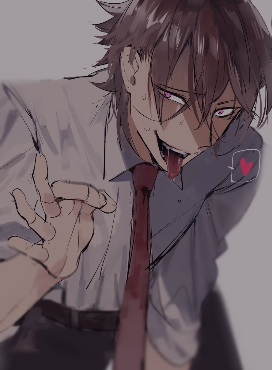 The Big ImageBoard (TBIB) - 1boy bad id bad twitter id grey background handjob gesture heart ...