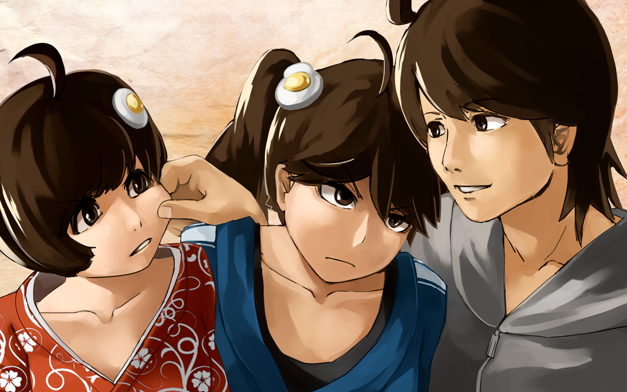 The Big ImageBoard (TBIB) - 1boy 2girls ahoge araragi karen araragi ...