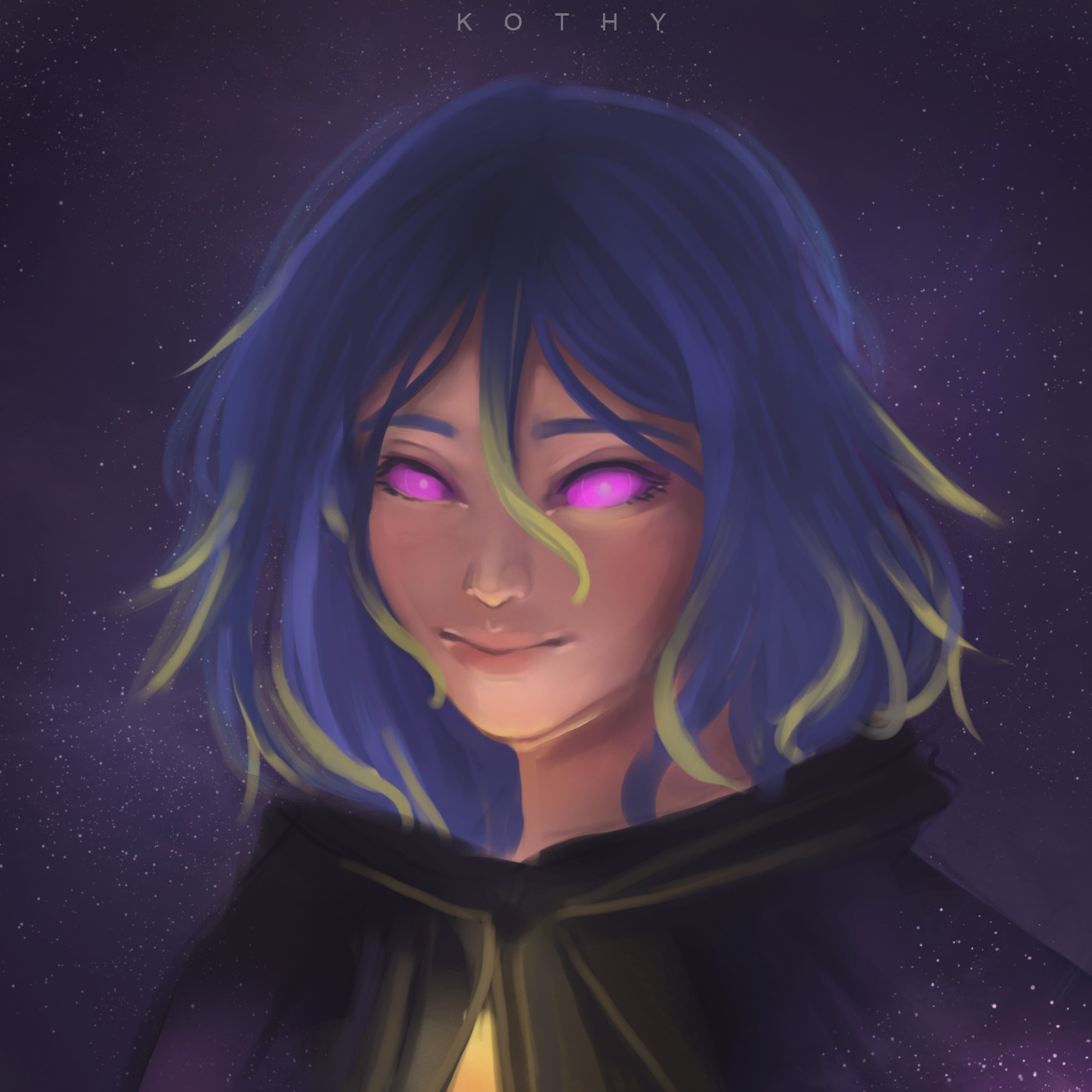 The Big ImageBoard (TBIB) - artist name black cloak blue hair blurry cloak colored sclera ...