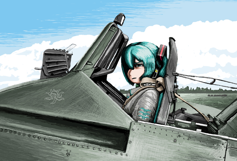 The Big ImageBoard (TBIB) - aircraft airplane cloud cockpit day hair ...