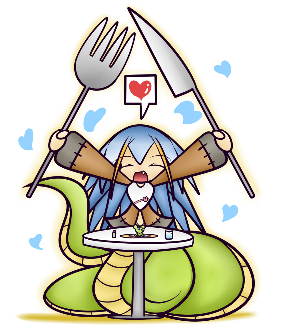 The Big ImageBoard (TBIB) - 1girl concave food heart lamia monster girl ...