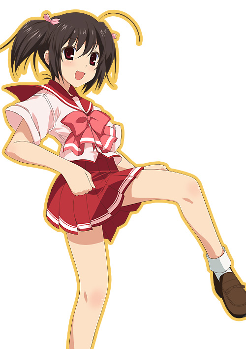 The Big Imageboard Tbib D Ahoge Blush Bow Bowtie Breasts Brown