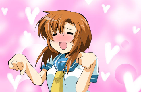 The Big ImageBoard (TBIB) - 1girl :d ^ ^ artist request blush brown ...