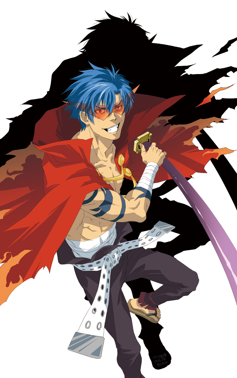 The Big ImageBoard (TBIB) - 1boy bandages belt blue hair commentary ...