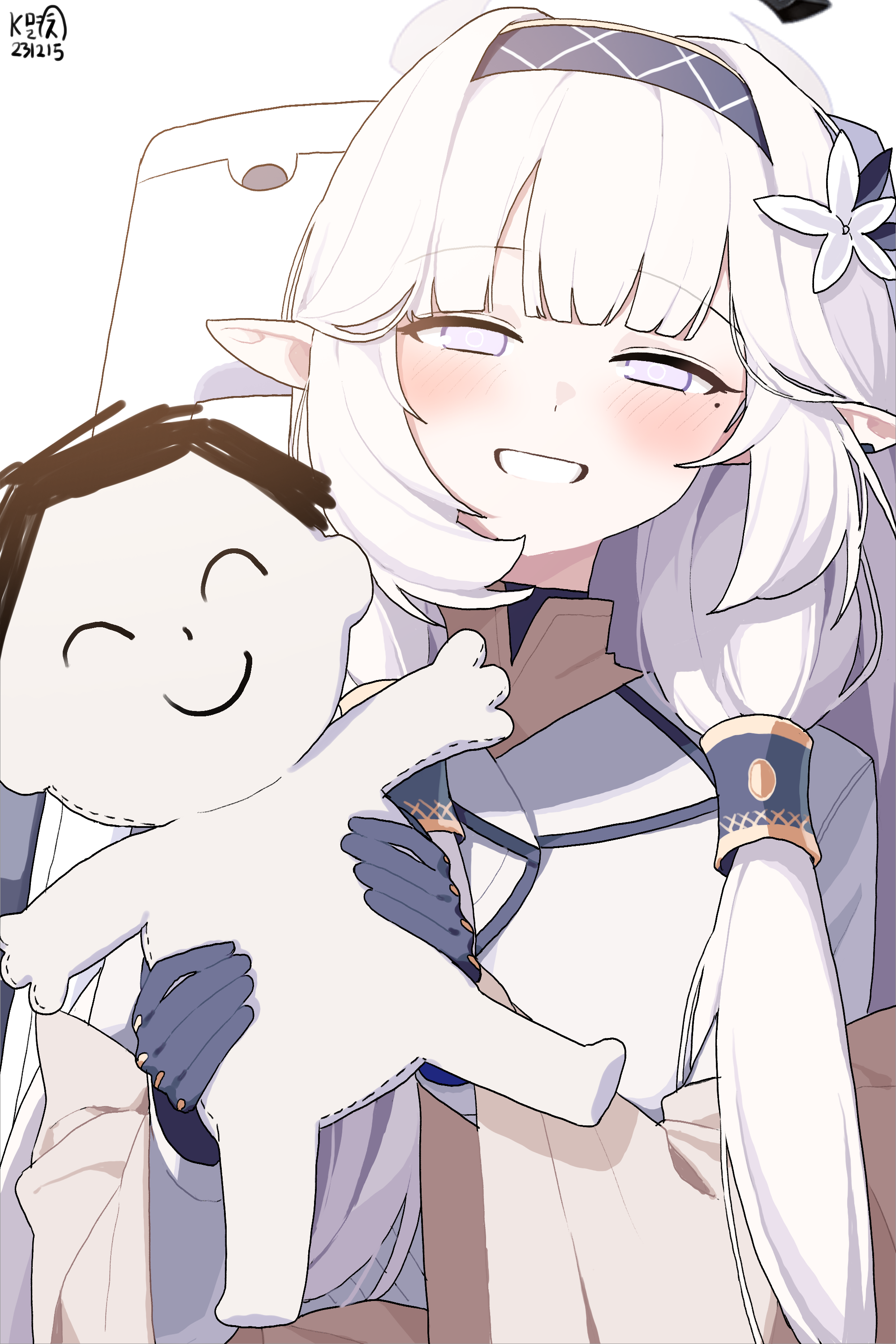 The Big ImageBoard (TBIB) - 1girl absurdres artist name black hairband blue archive blush ...