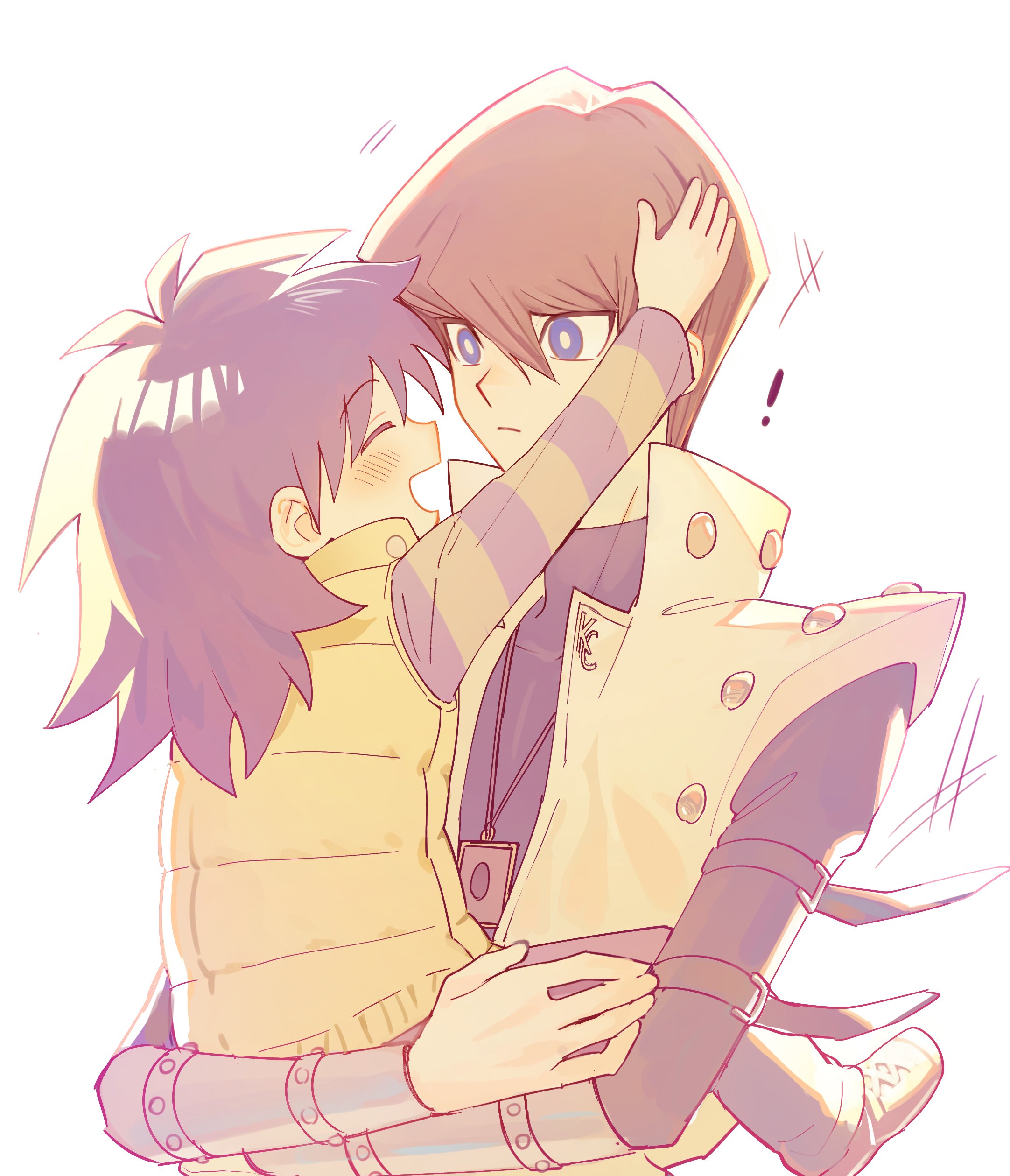 The Big ImageBoard (TBIB) - ! 2boys absurdres black hair black shirt ...