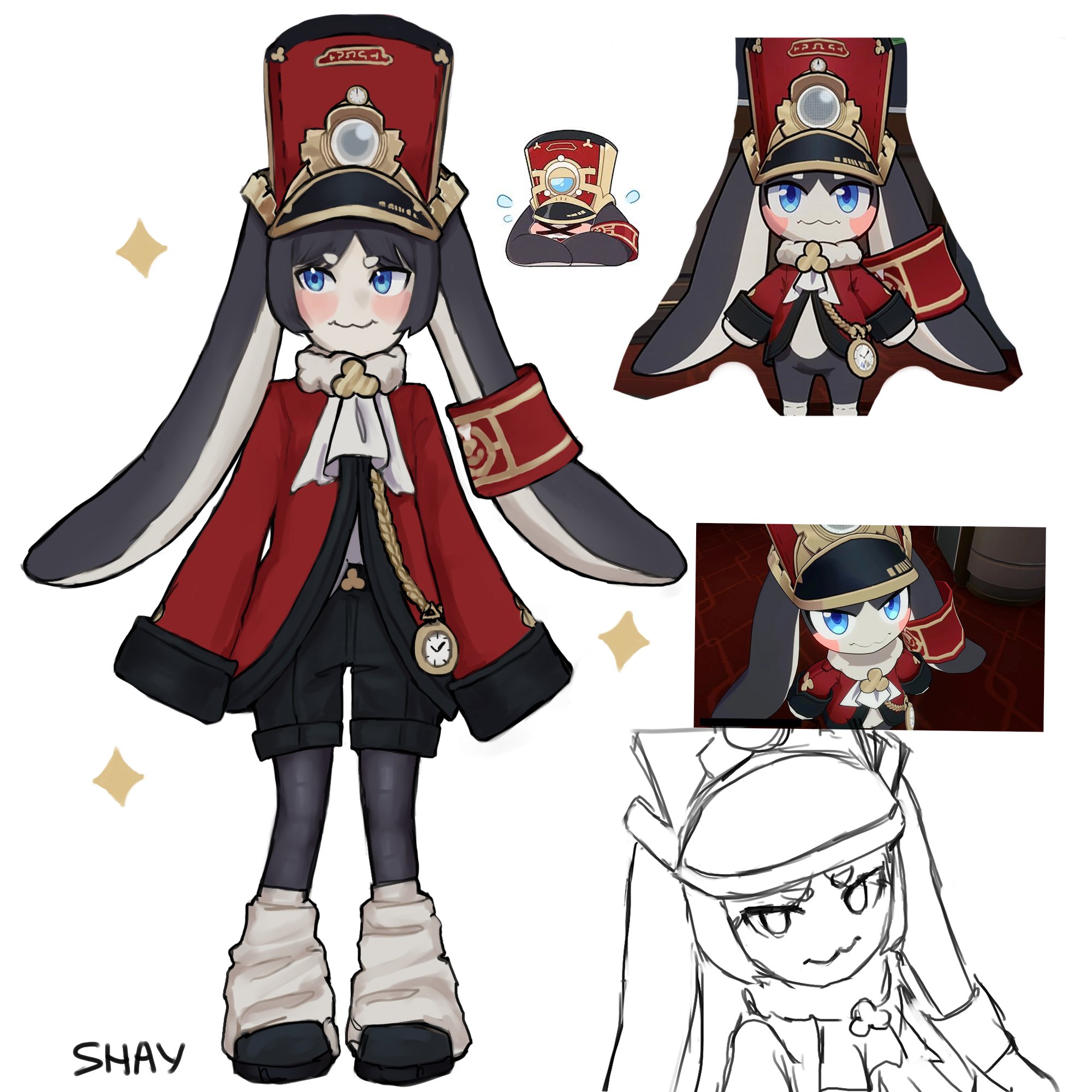 The Big ImageBoard (TBIB) - 1girl animal ears black shorts blue eyes ...