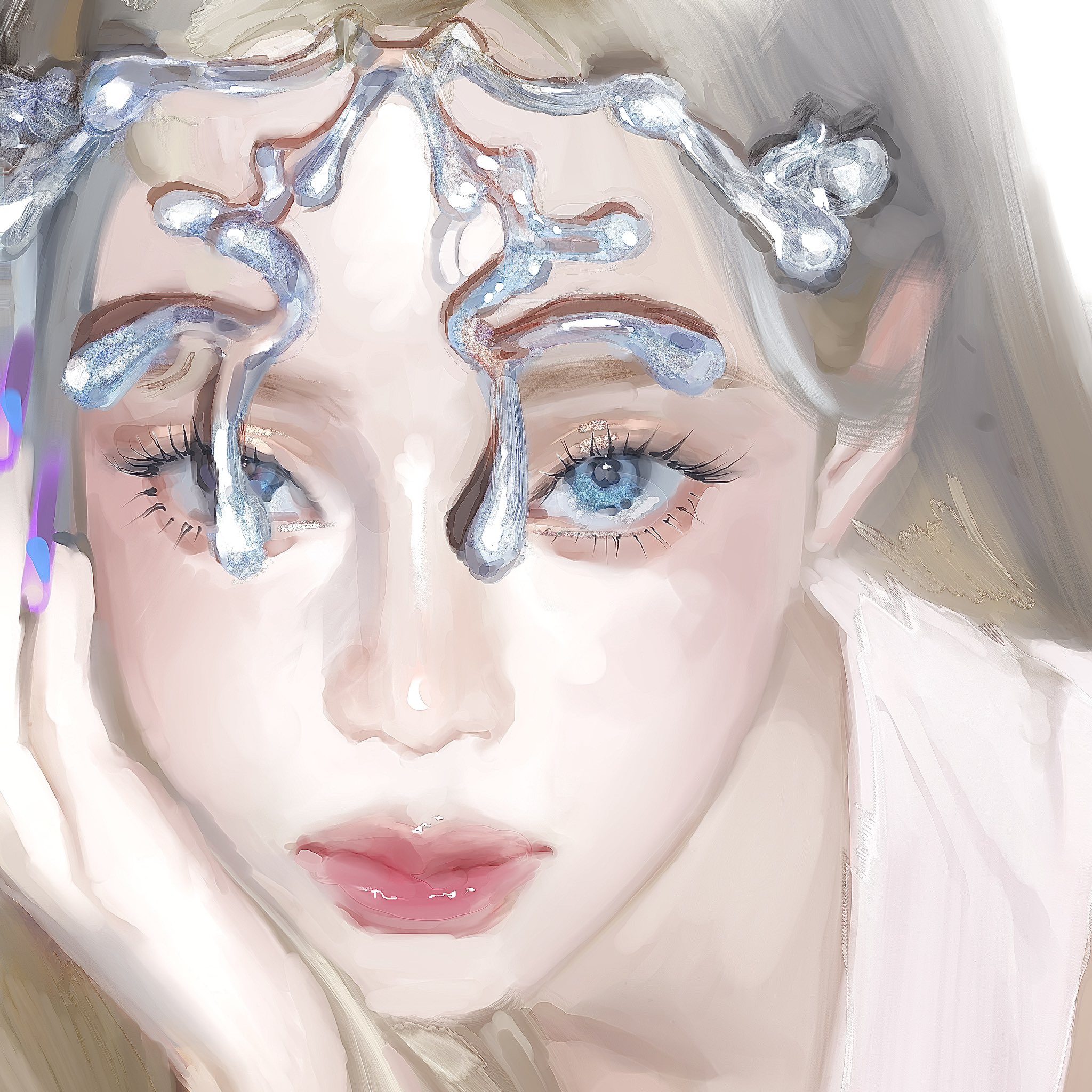 The Big ImageBoard (TBIB) - 1girl aespa blue eyes closed mouth hair ...