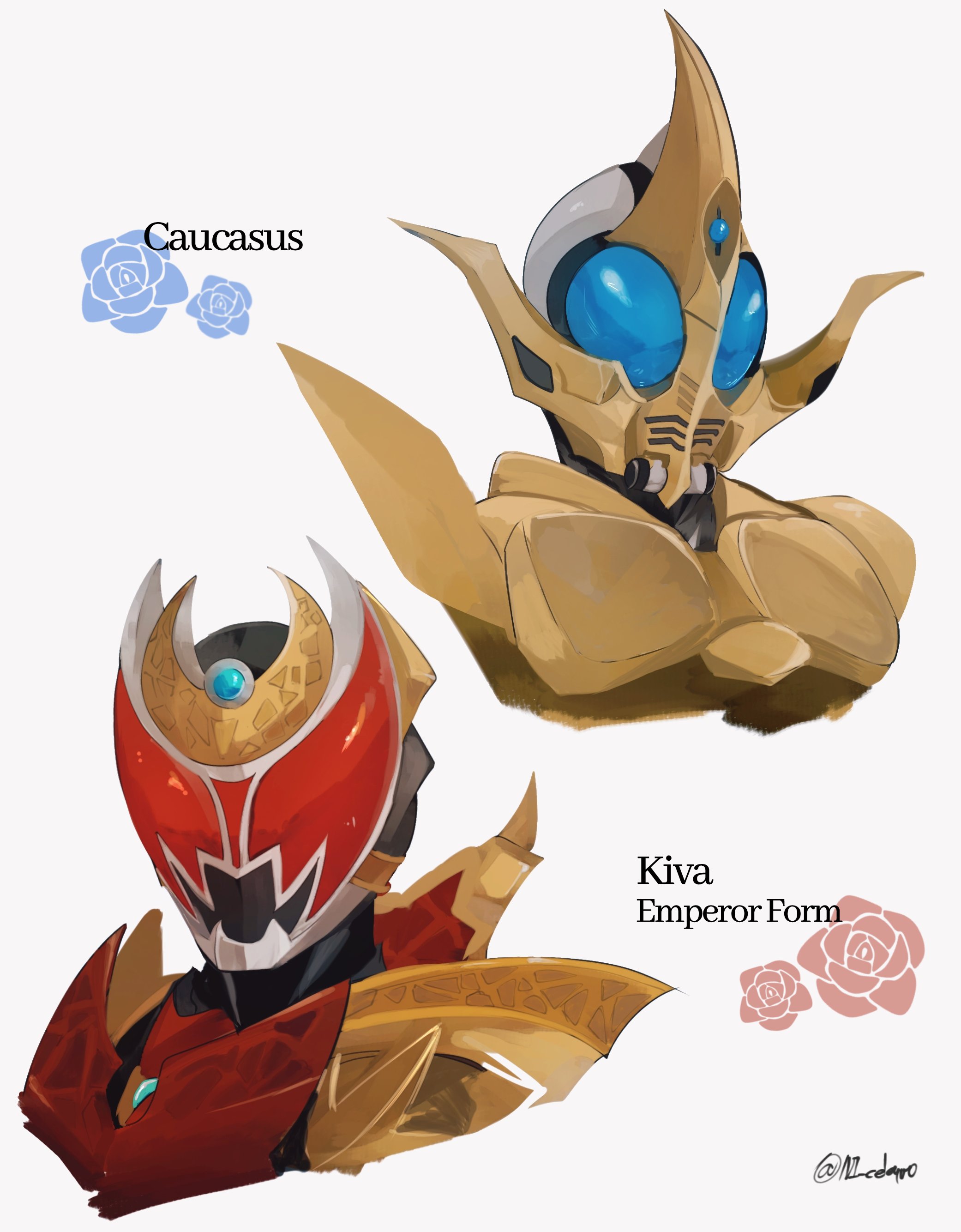 The Big ImageBoard (TBIB) - 2boys absurdres armor blue flower blue rose ...