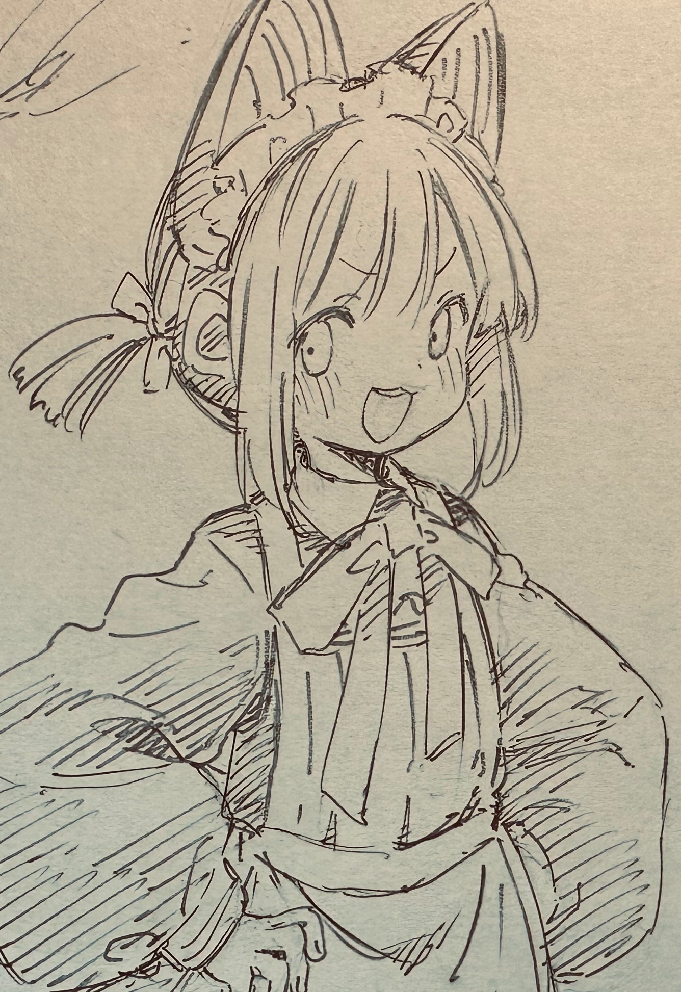 The Big ImageBoard (TBIB) - 1girl abara heiki animal ear headphones animal ears apron blue ...