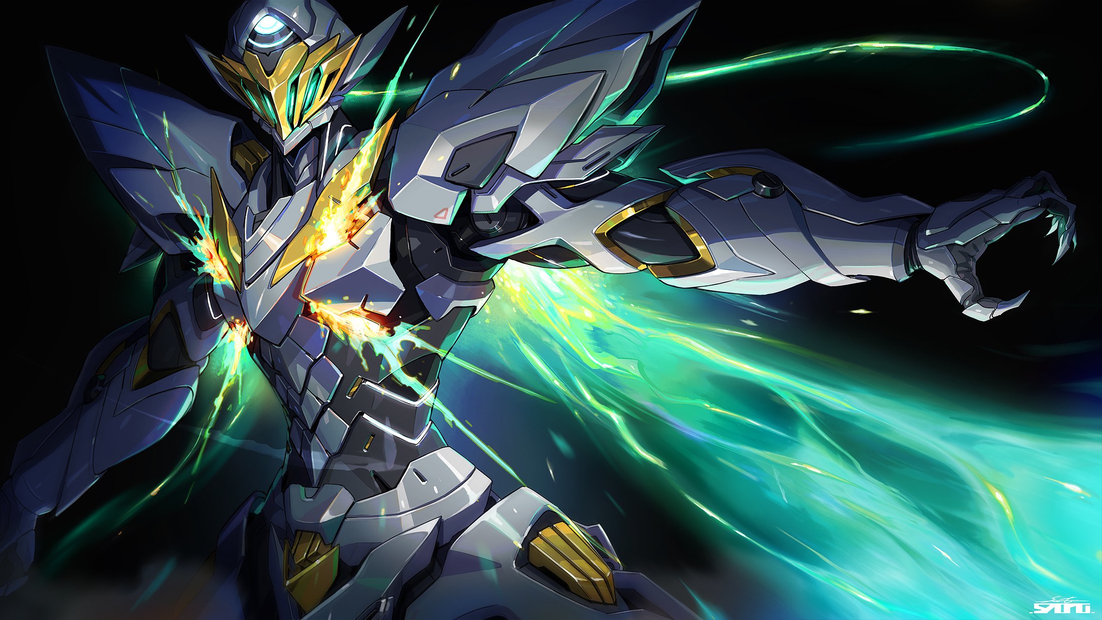 The Big ImageBoard (TBIB) - armor black background esuthio fire glowing ...