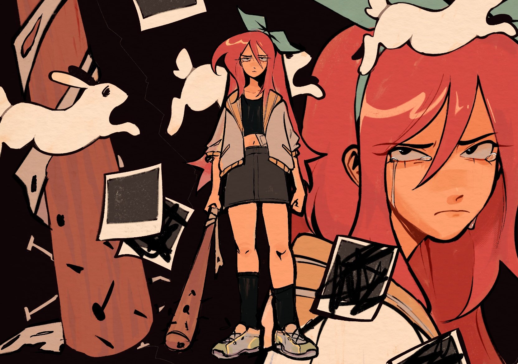 The Big ImageBoard (TBIB) - 1girl aubrey (faraway) (omori) aubrey ...