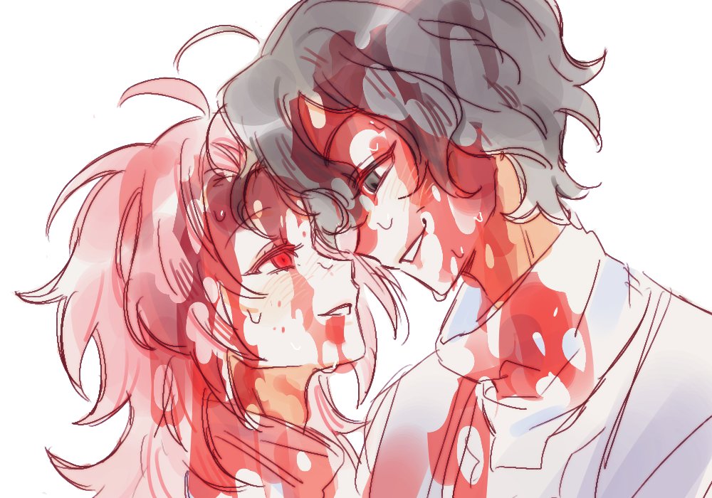 The Big ImageBoard (TBIB) - 2boys ahoge black eyes black hair blood blood in hair blood on ...