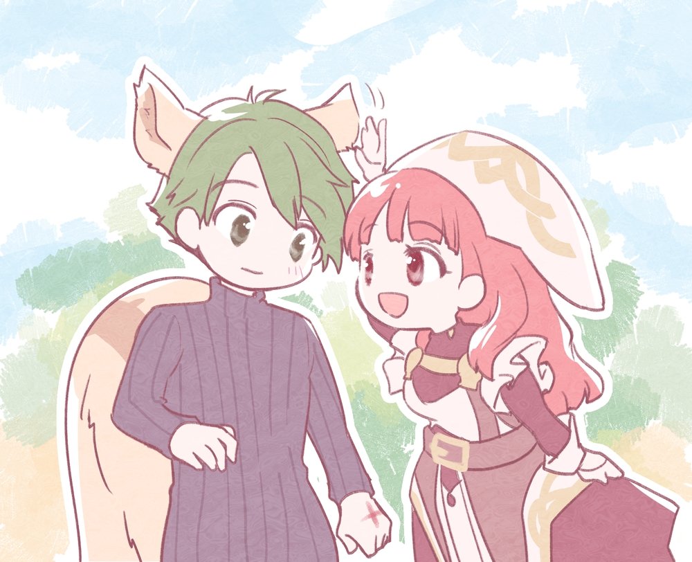 The Big ImageBoard (TBIB) - 1boy 1girl alm (fire emblem) animal ears ...