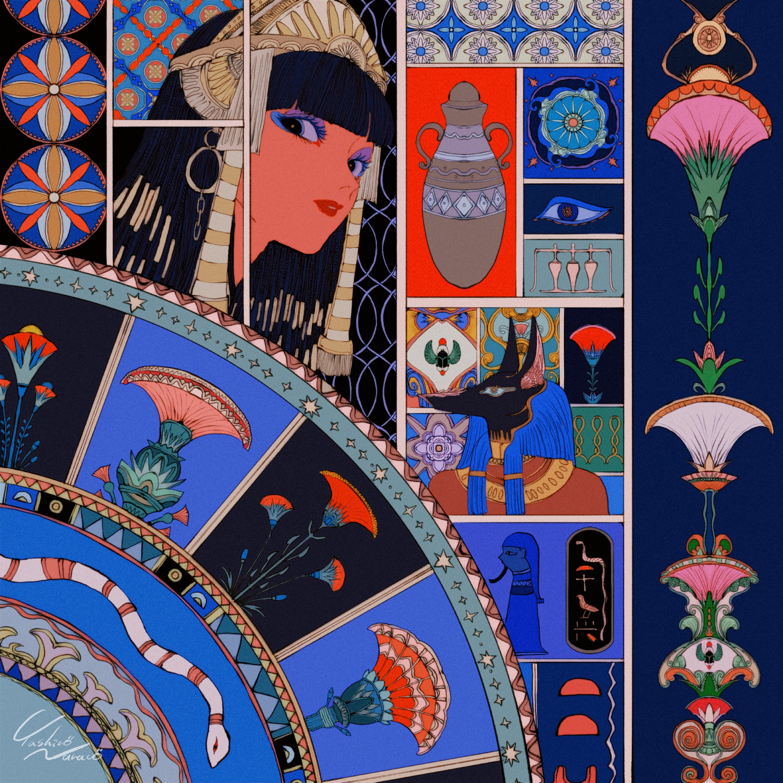 The Big ImageBoard (TBIB) - 1girl abstract absurdres anubis (mythology) blue eyeliner blue eyes ...