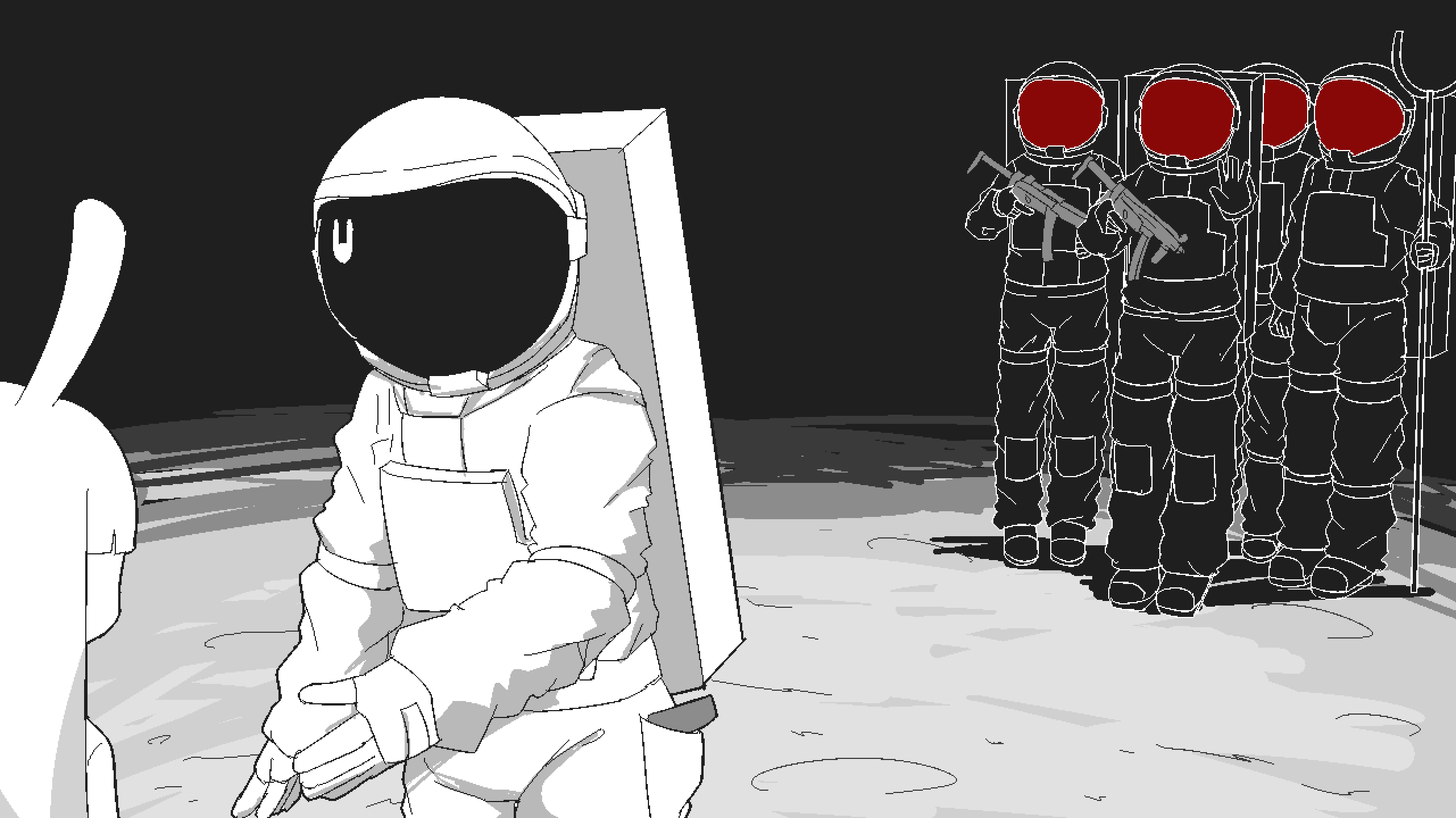 The Big ImageBoard (TBIB) - 1girl 5others animal ears astronaut chibikki commentary english ...