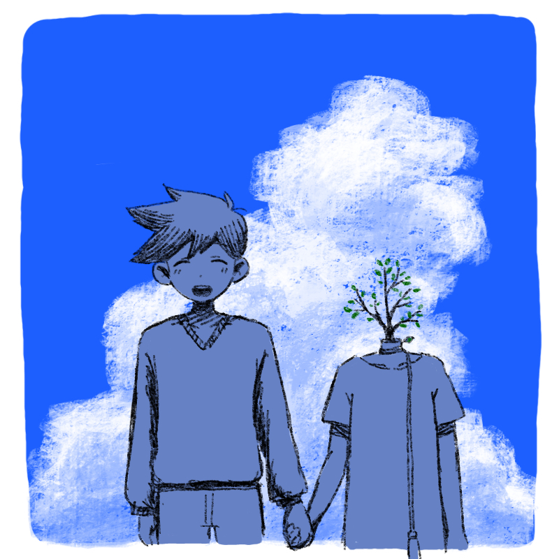 The Big ImageBoard (TBIB) - 1boy 1girl antenna hair blue sky closed ...