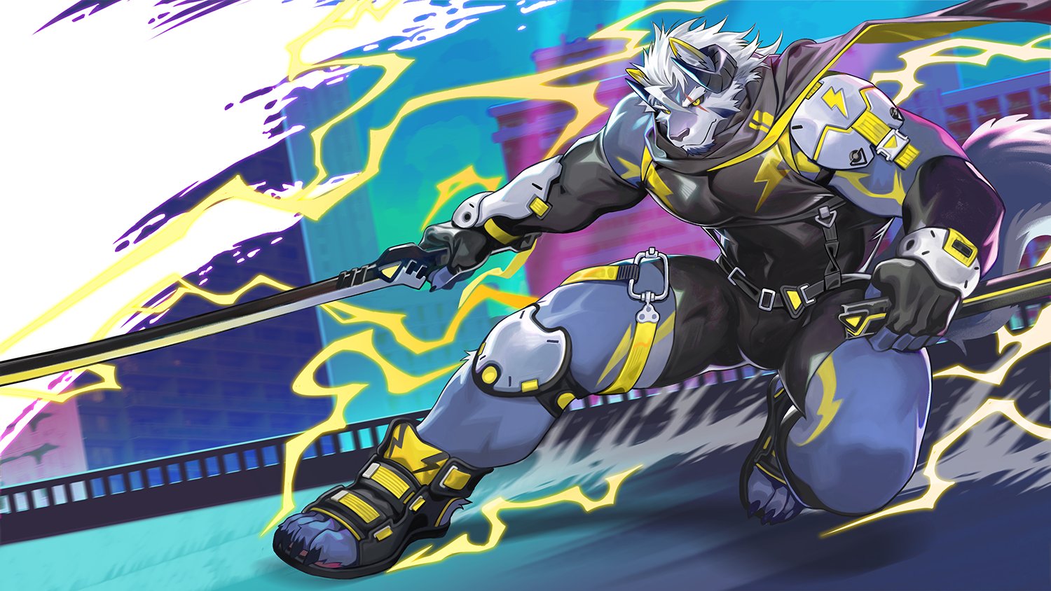 The Big ImageBoard (TBIB) - 2024 2 horns anthro barazoku big muscles biped blue body blue fur ...