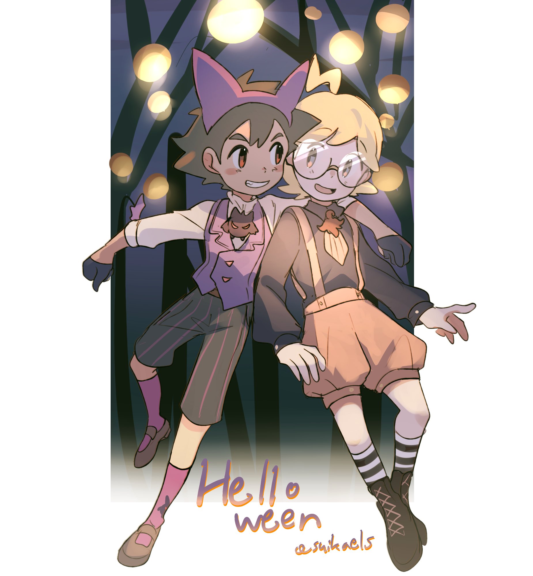 The Big ImageBoard (TBIB) - 2boys :d ahoge alternate costume ash ...