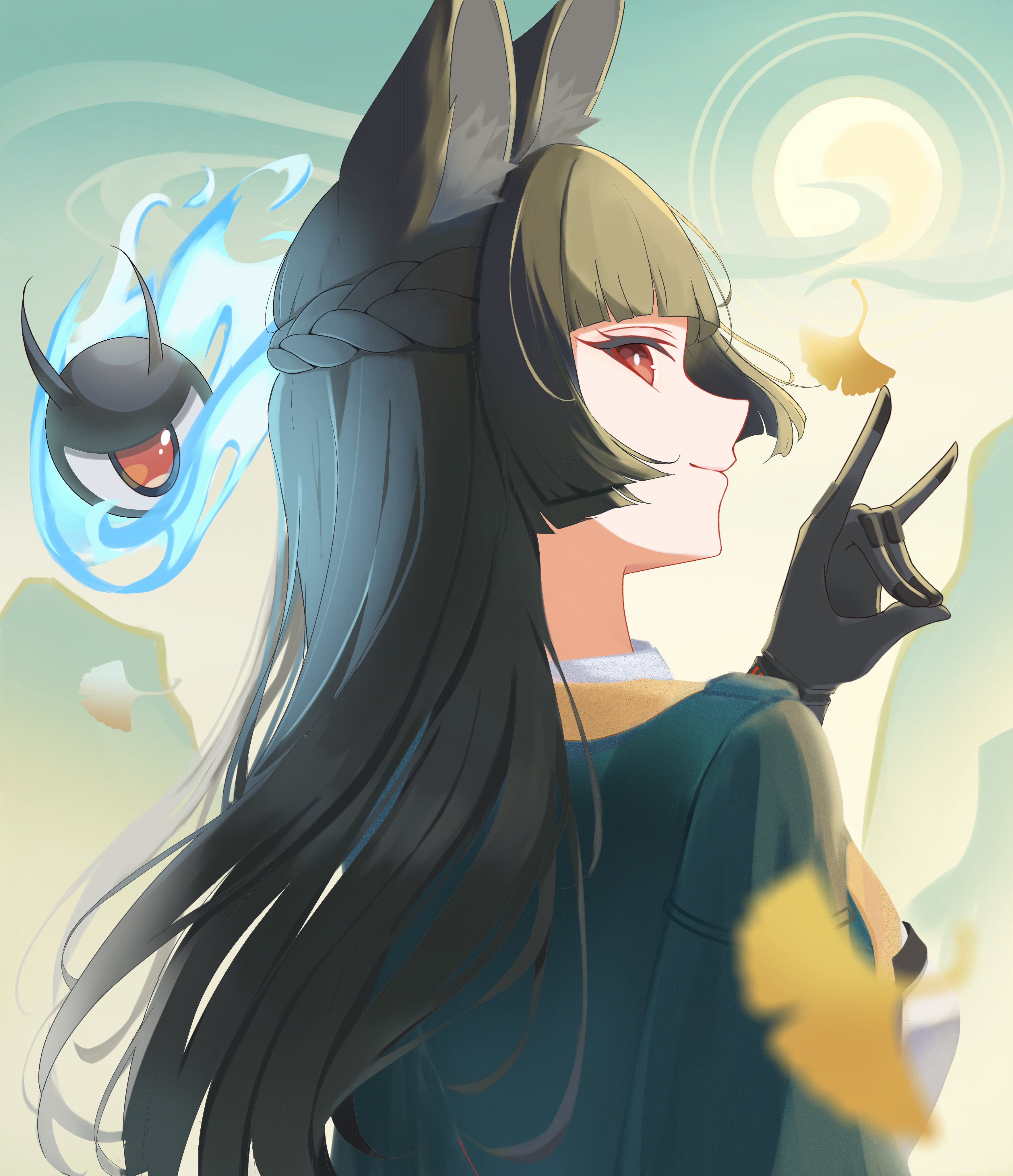 The Big ImageBoard (TBIB) - 1girl absurdres animal ear fluff animal ears black gloves blunt ...