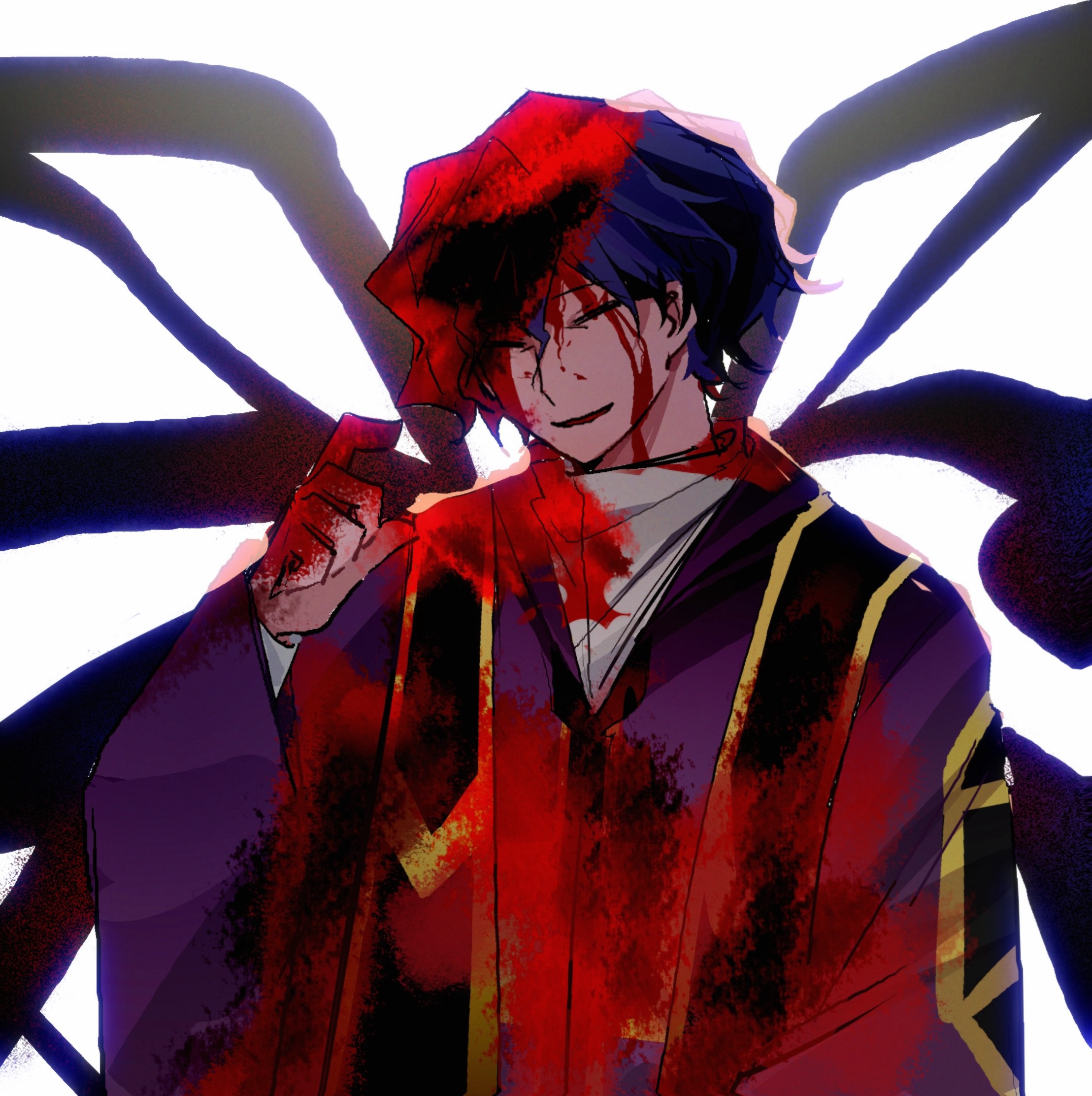 The Big ImageBoard (TBIB) - 1boy blood blood in hair blood on clothes blood on face blood on ...