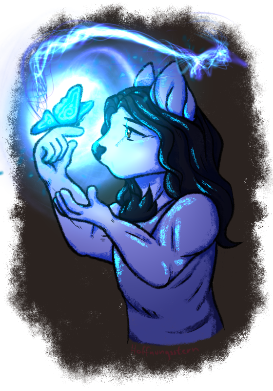 The Big ImageBoard (TBIB) - anthro arthropod black hair butterfly canid canine canis hair ...