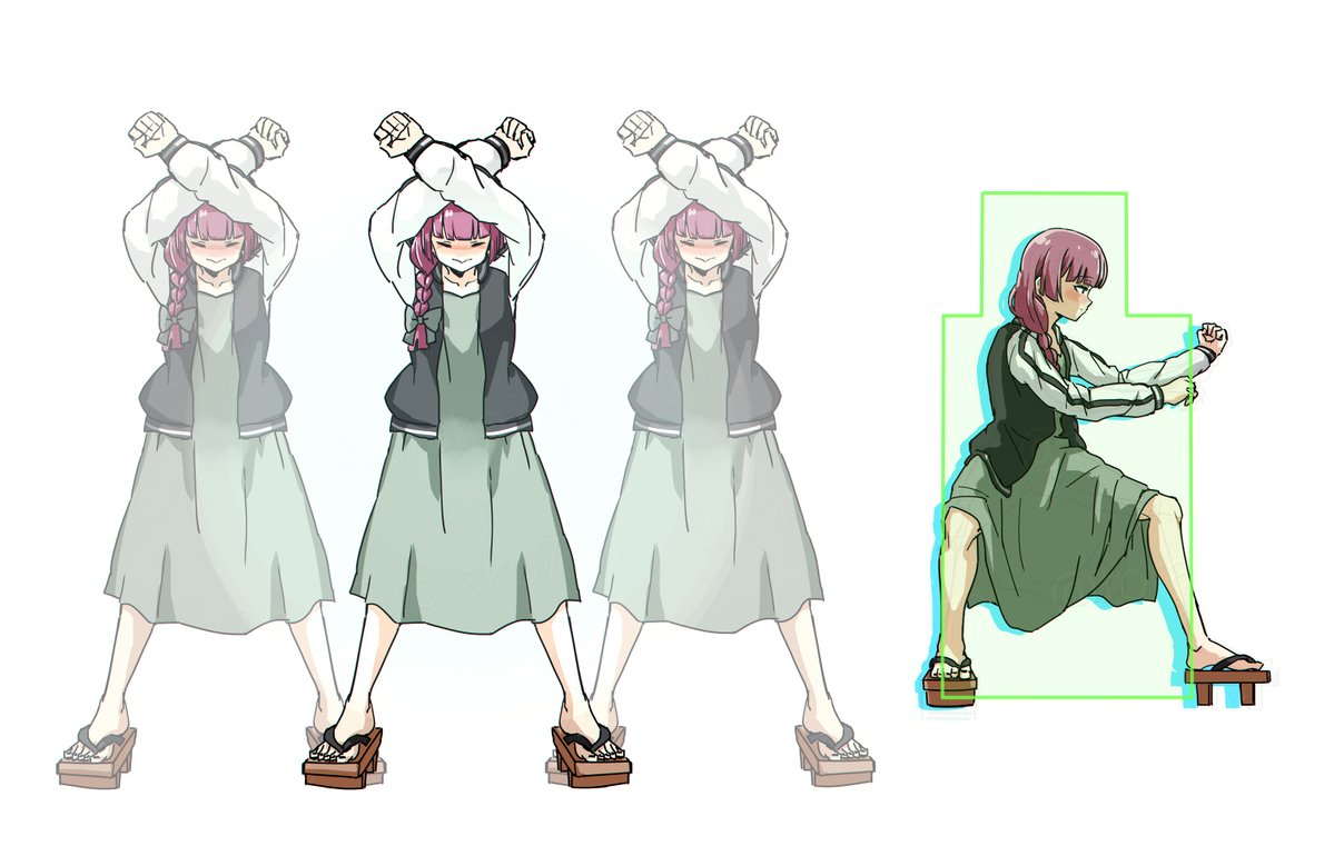 The Big ImageBoard (TBIB) - 1girl arms up black jacket black nails ...