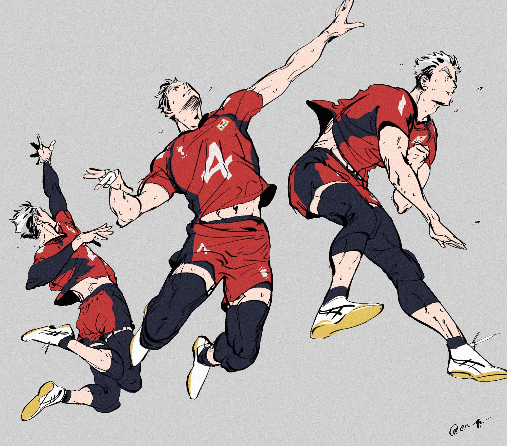 The Big ImageBoard (TBIB) - arm up black hair black socks bokuto ...